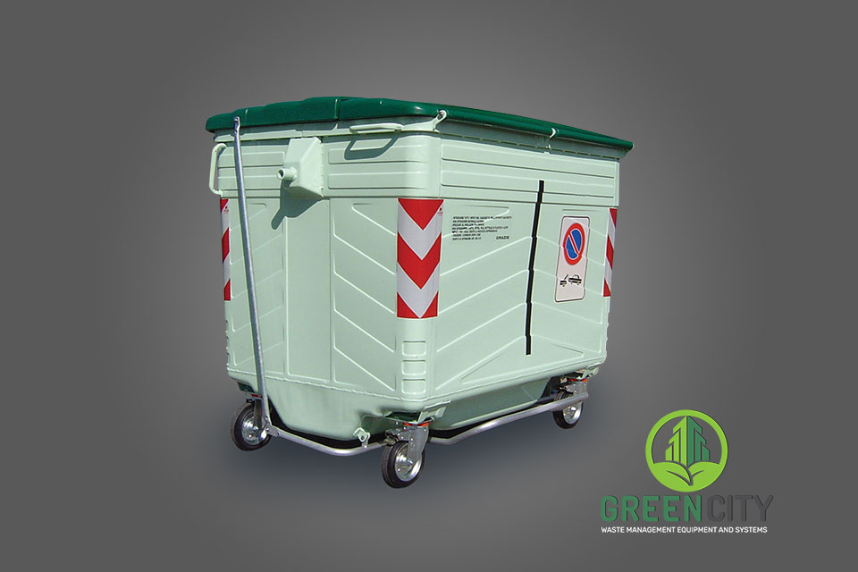Galvanized Steel Waste Bins 1700L - Green City International
